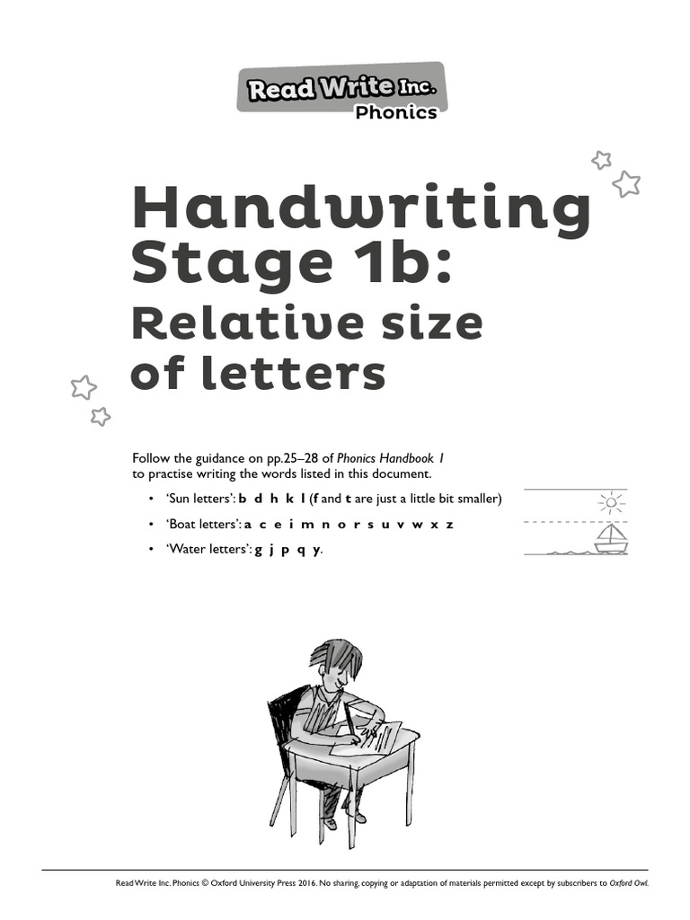 Read Write Inc. Phonics Handwriting Guide | PDF
