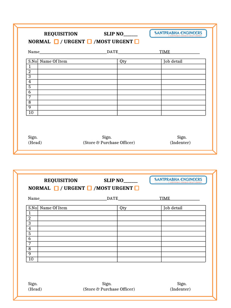 Requisition Slip | PDF