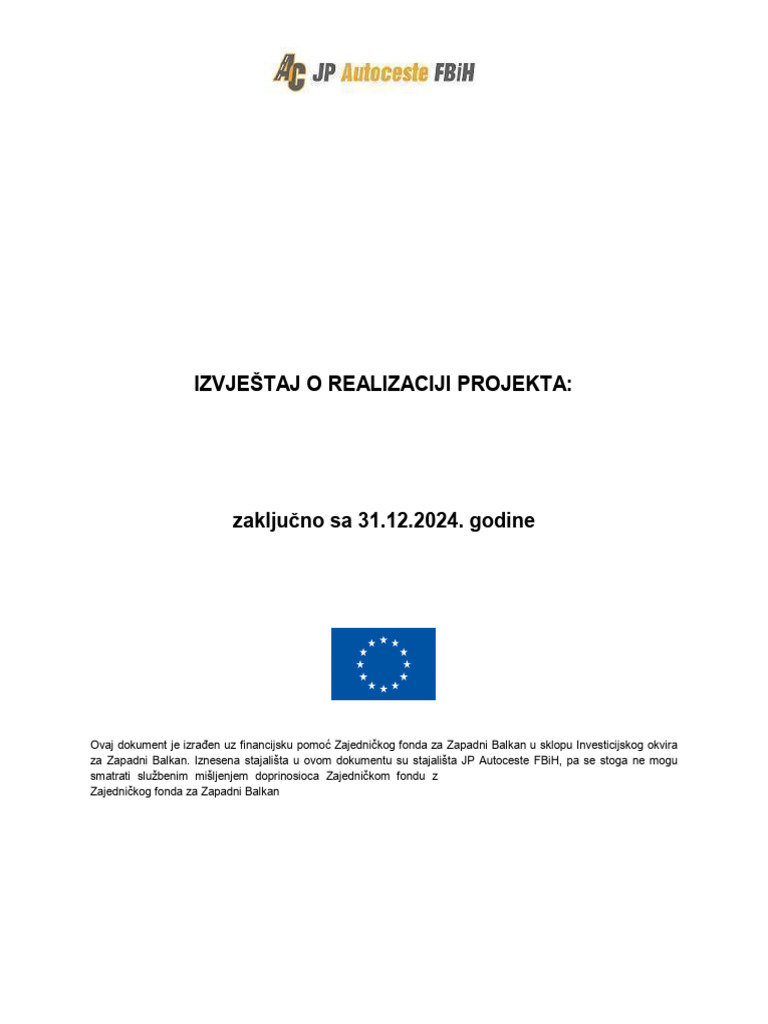 Q4 2024 Izvjestaj o Izgradnji Autoceste Na Koridoru Vc 1 (1) | PDF