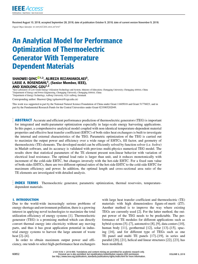An_Analytical_Model_for_Performance_Optimization_of_Thermoelectric_Generator_With_Temperature ...