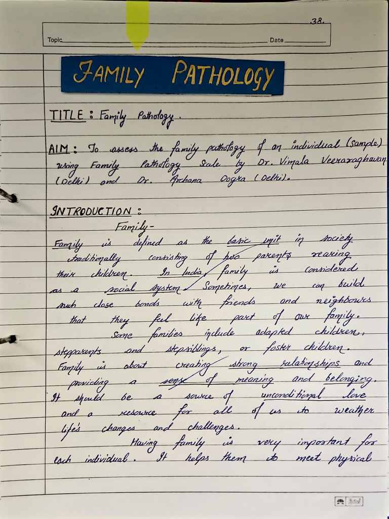 Family Pathology | PDF