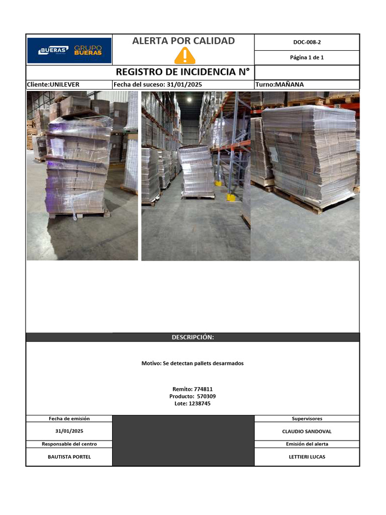 Alerta Calidad 774811 | PDF