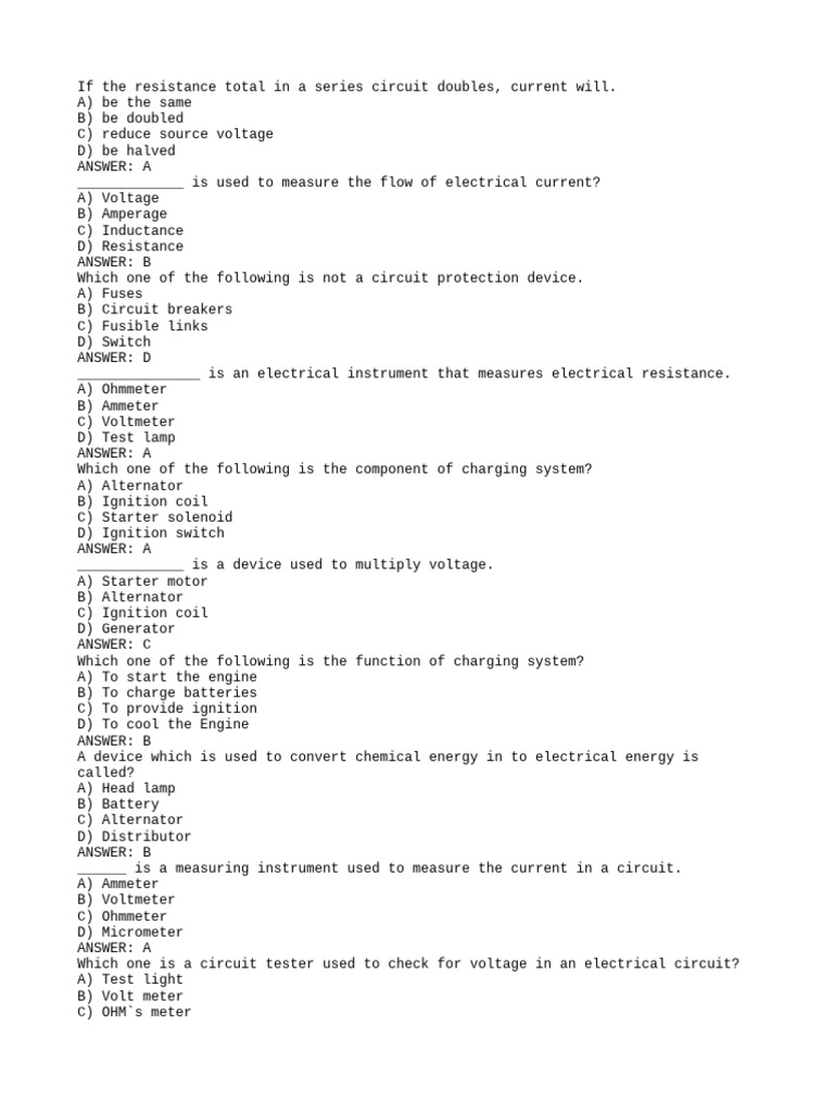 MO3- Electrical System Fundamental | PDF | Voltage | Series And ...