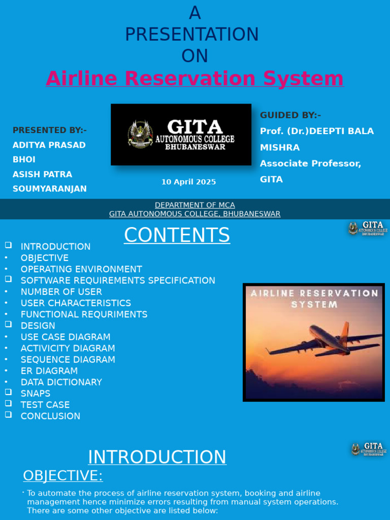 Airline Reservation System Overview | PDF | Use Case | User (Computing)