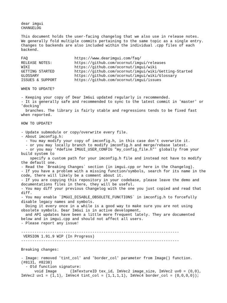 CHANGELOG | PDF | Error Detection And Correction | Cursor (User Interface)