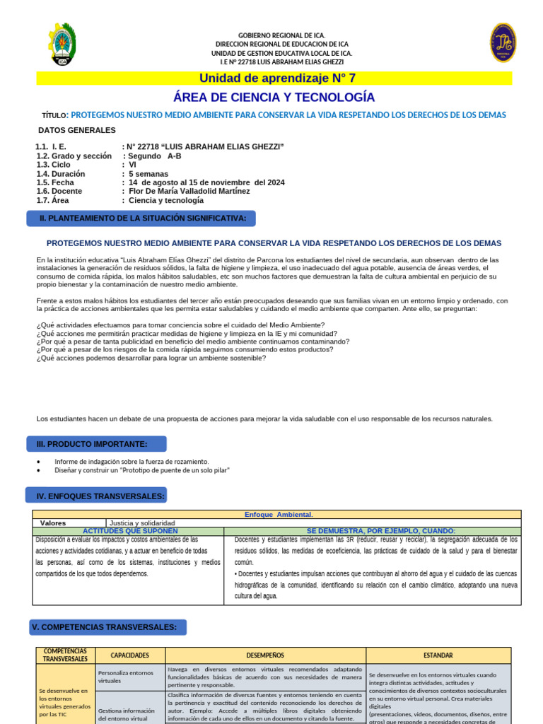 UNIDAD 07 -SEGUNDO | PDF | Aprendizaje | Evaluación