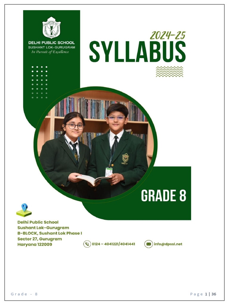 ANNUAL_SYLLABUS_GRADE8_202425 | PDF | Factorization | Force