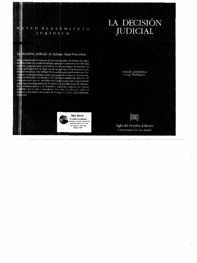 debate-hart-dworkin-la-decision-judicial-1-1-46 | PDF | Filosofía ...