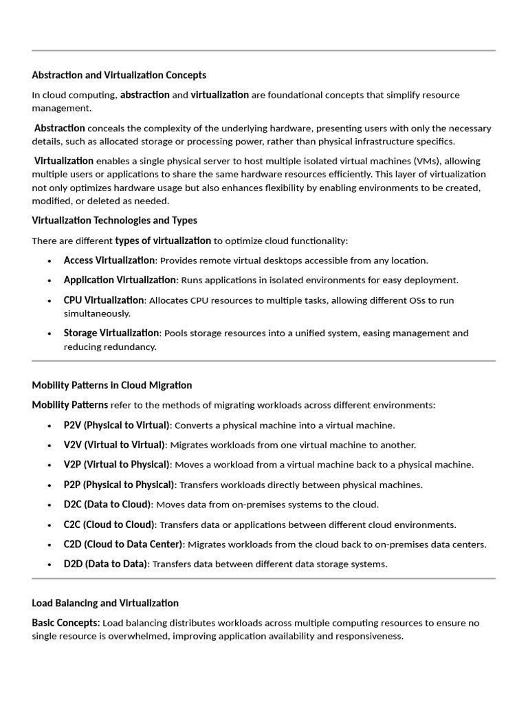 Abstraction and Virtualization Concepts | PDF | Cloud Computing | Virtualization
