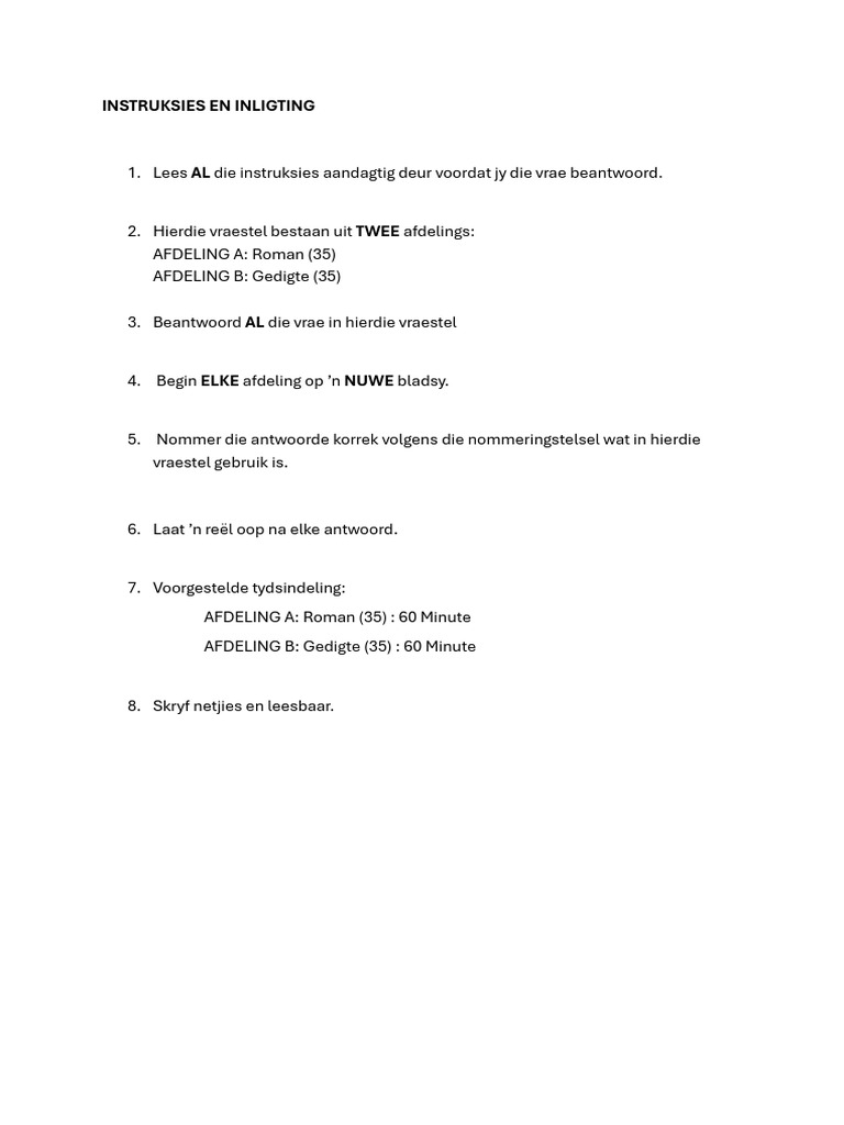 Graad 11 Afrikaans v2 | PDF