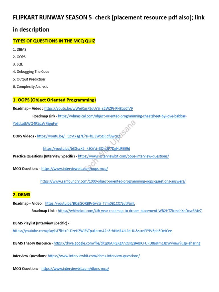 FLIPKART RUNWAY Preparation | PDF