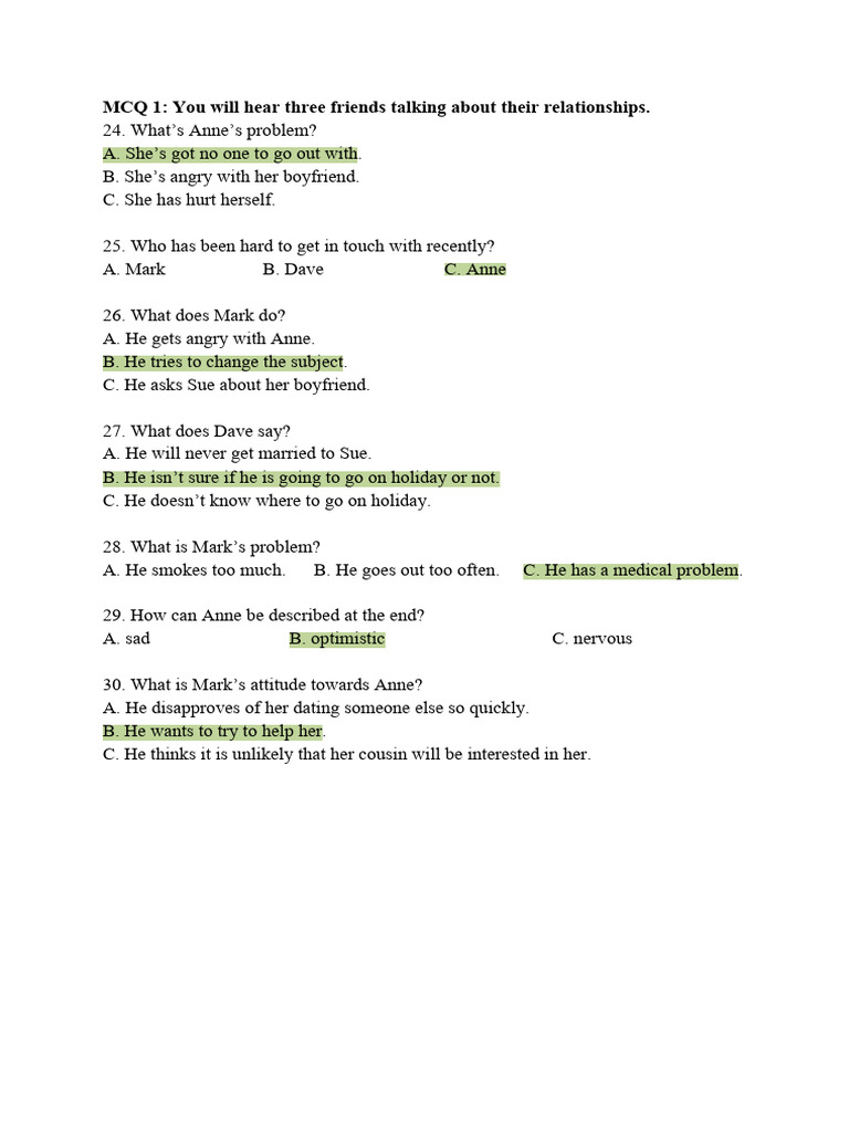 Listening Homework | PDF