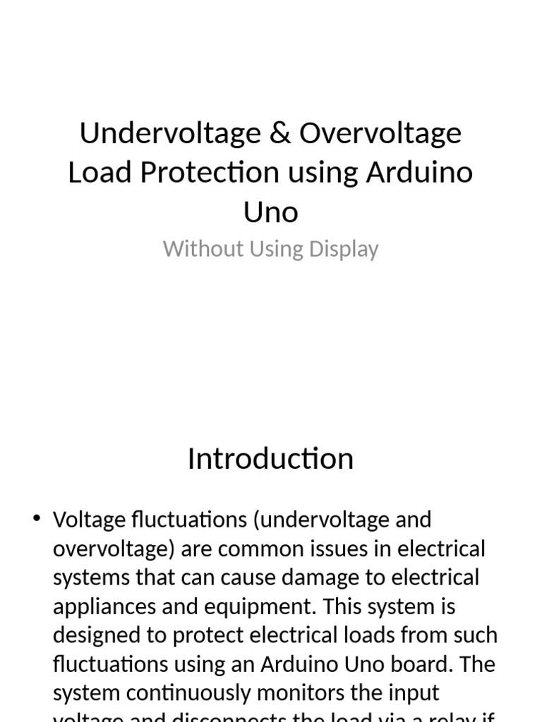 Undervoltage Overvoltage Protection Complete Detailed | PDF | Relay | Voltage