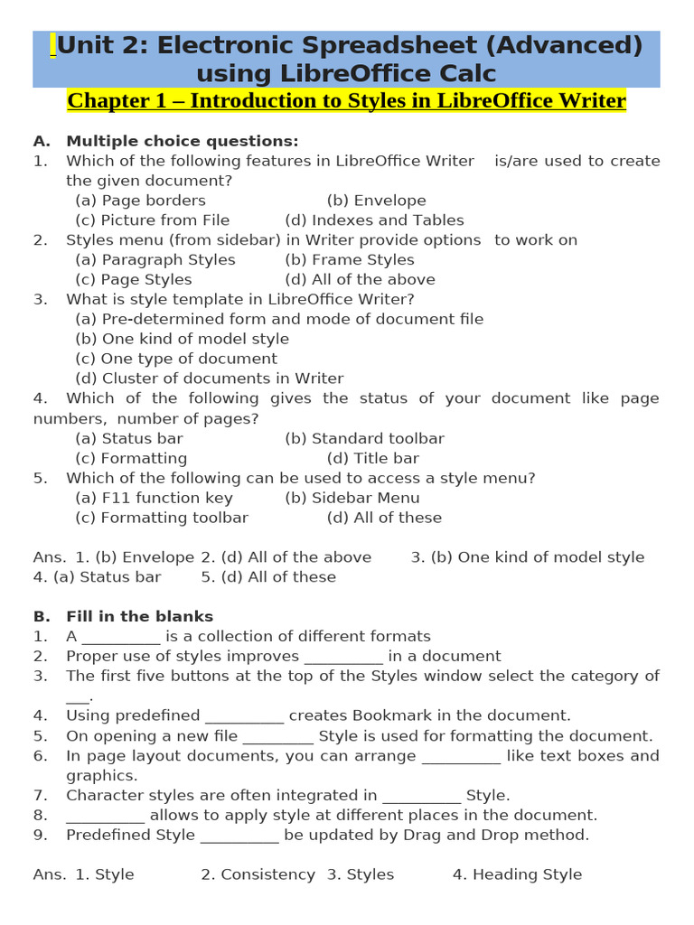 Class X - IT Part B - Unit 1 - Digital Documentation NCERT Book Solution | PDF | Digital Image ...