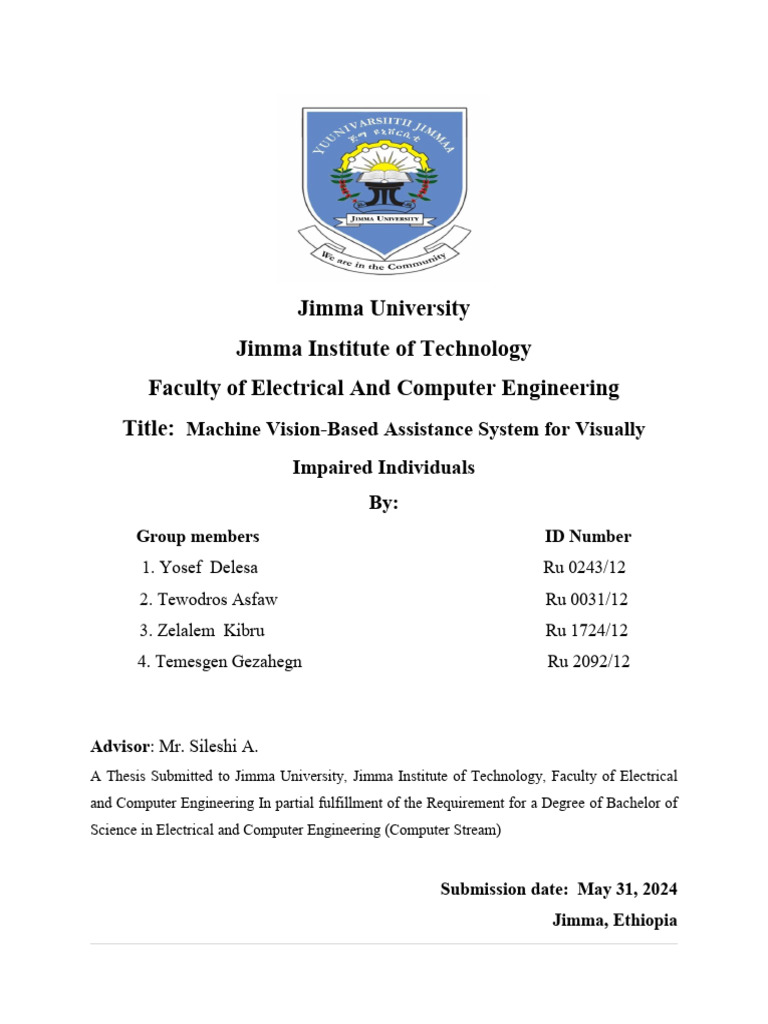 New Final Year Project | PDF | Visual Impairment | Artificial Intelligence