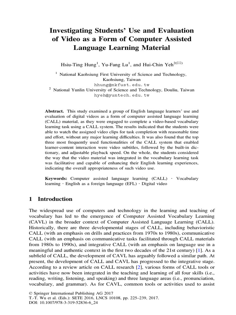 Investigating Students Use and Evaluatio | PDF | Second Language | Learning