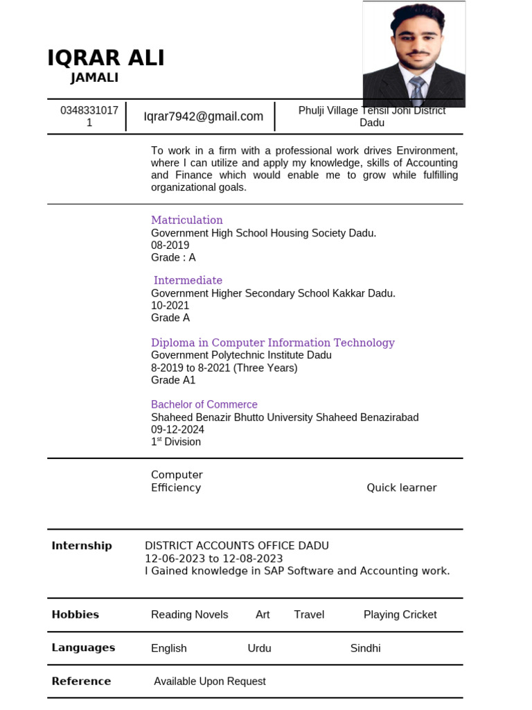 Classic Management Resume | PDF