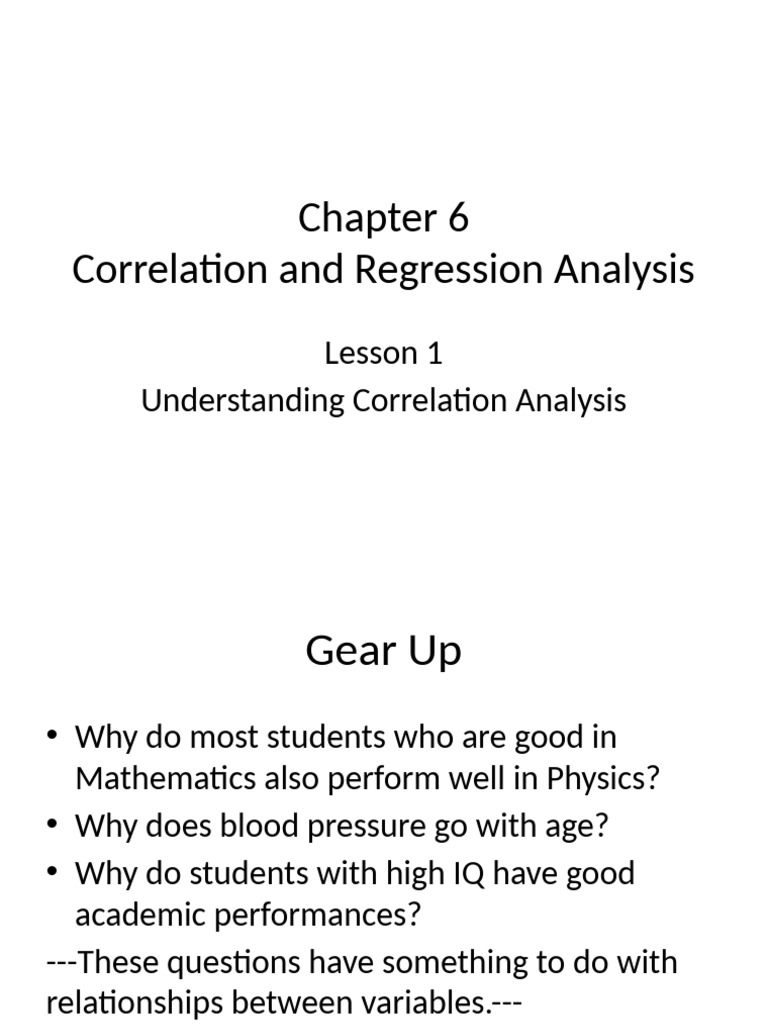 Chapter 6.correlation | PDF | Statistics | Data Analysis
