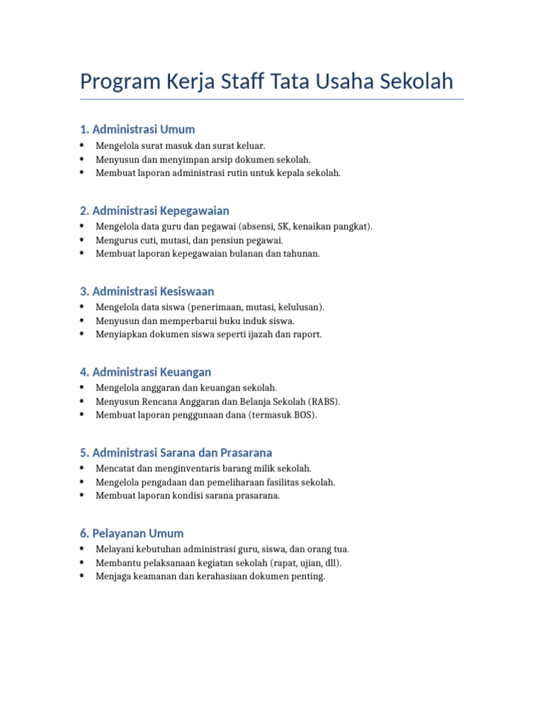 Program_Kerja_TU_Sekolah_2025 | PDF