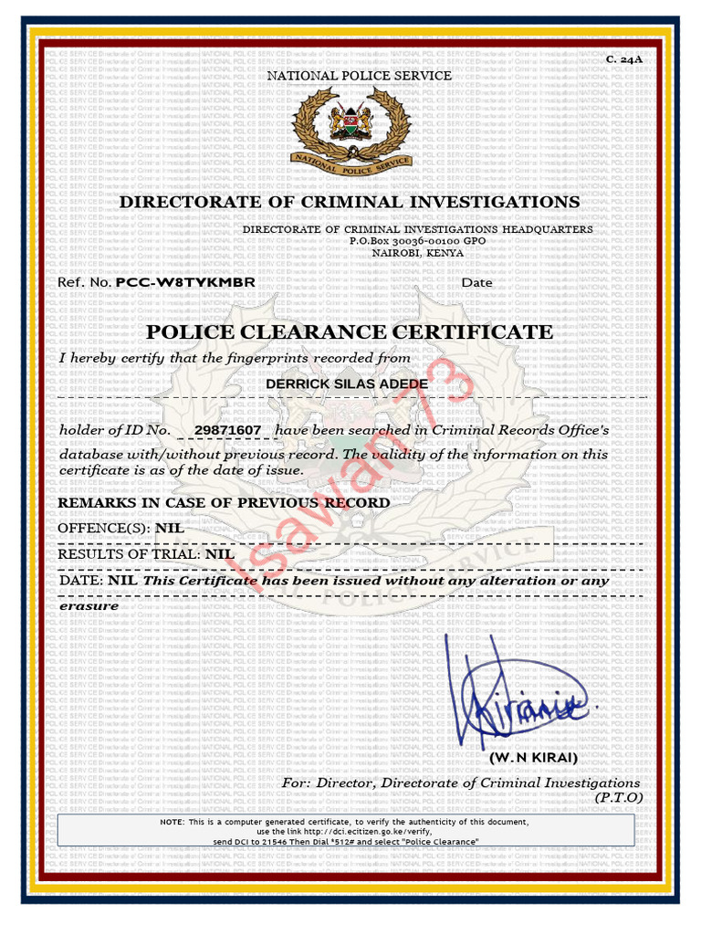 DERRICK Cert1 Output | PDF