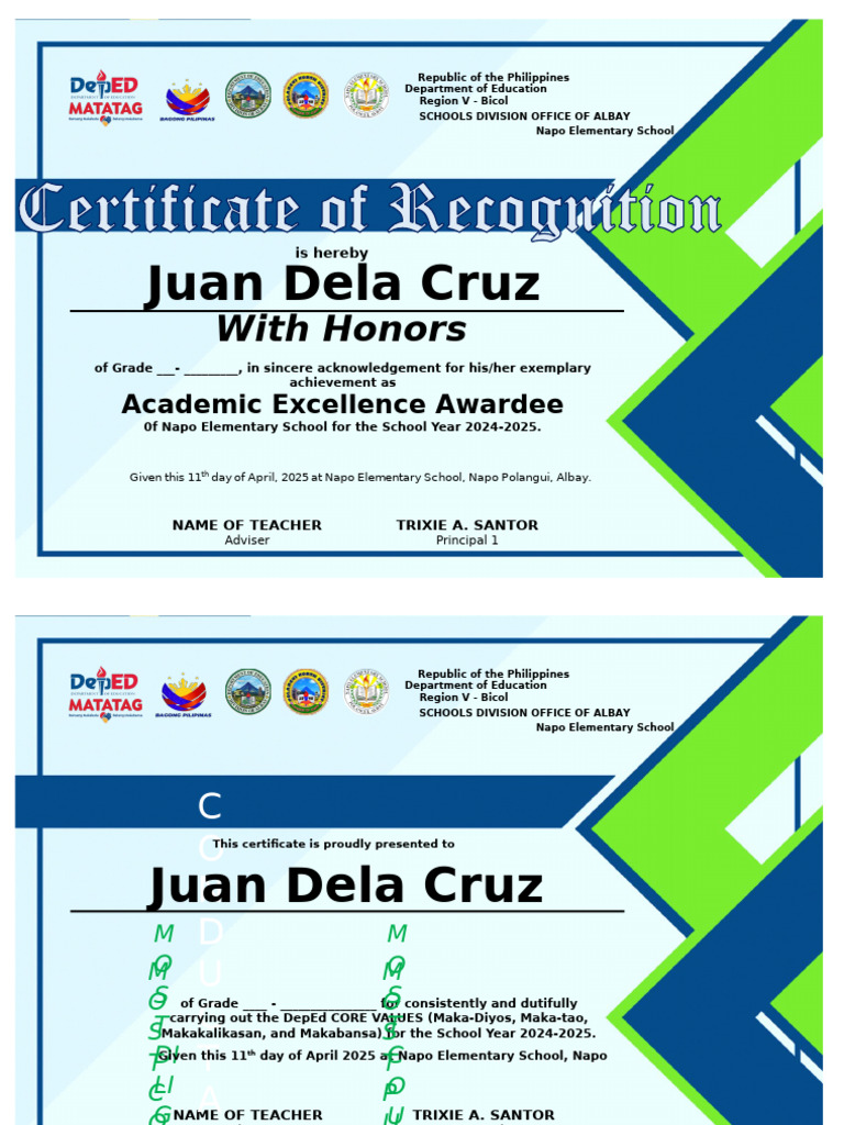Certificate of Recognition Final Layout | PDF