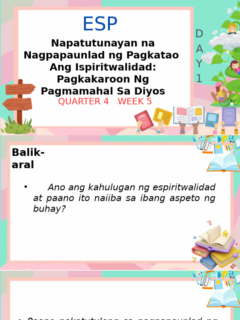 Napatutunayan Na Nagpapaunlad NG Pagkatao Ang Ispiritwalidad: Pagkakaroon NG Pagmamahal Sa Diyos ...