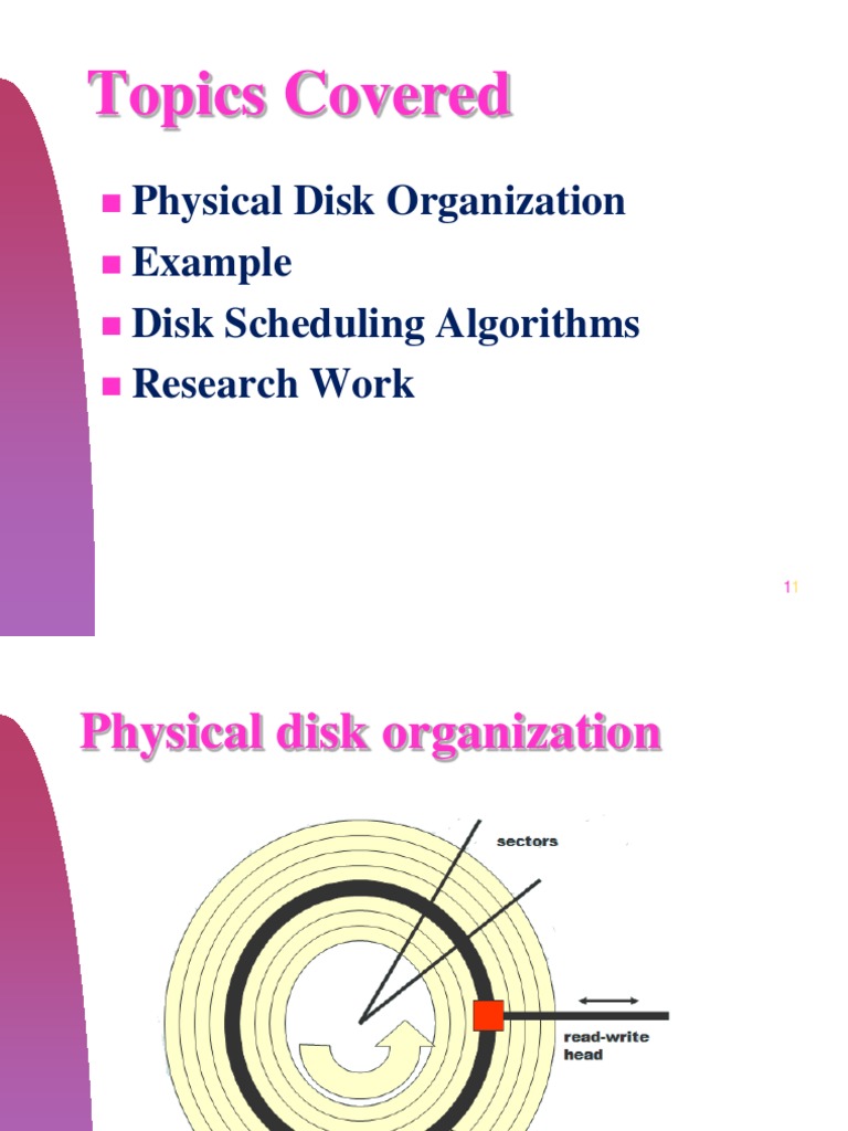 Disk Organization Pdf Scheduling Computing Operating System