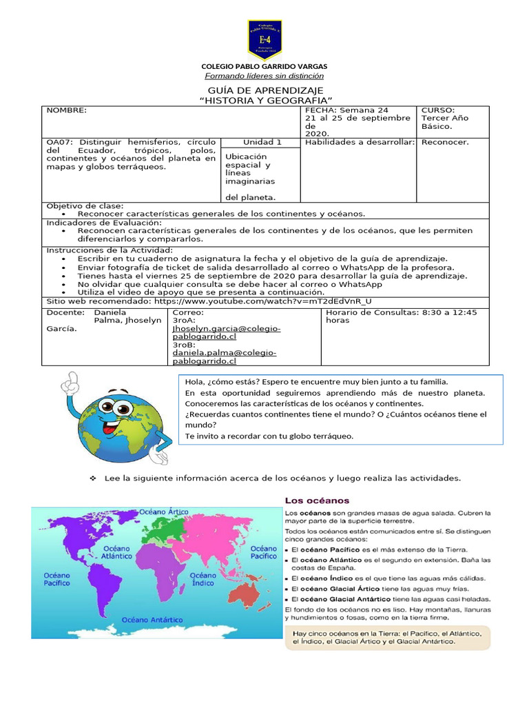 guia-3-hist-sem24 | PDF | Mapa | Aprendizaje