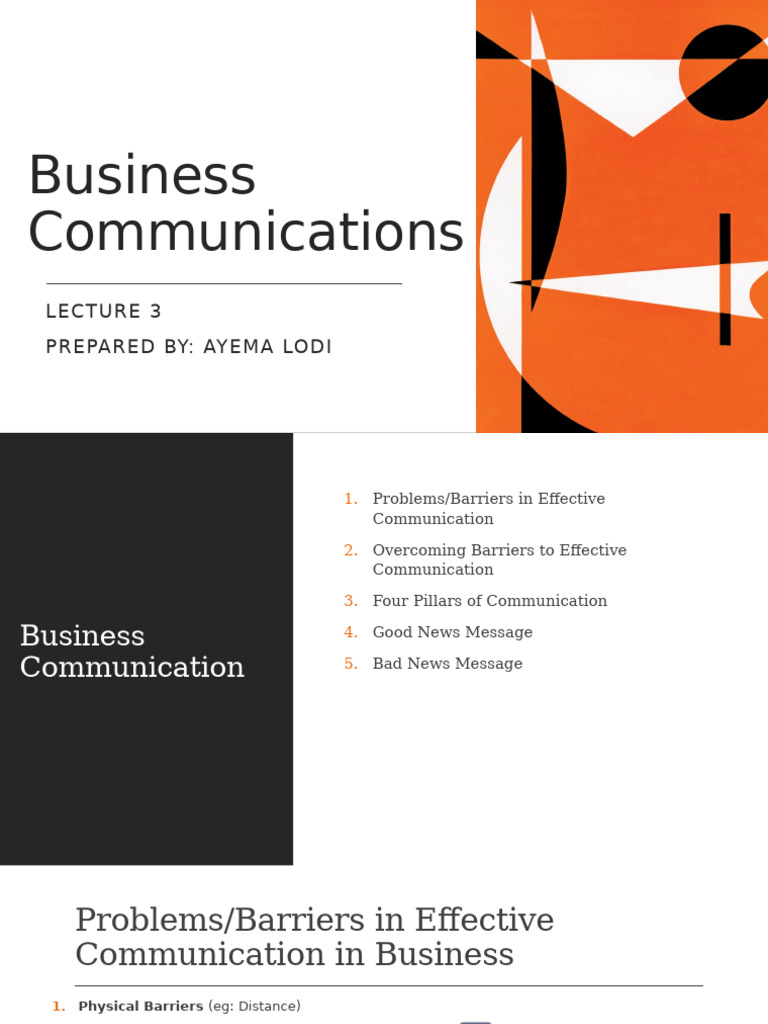 Lecture 3 - Business Communications | PDF | Communication | News