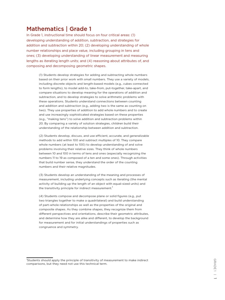 CCSSI Math Standards 1 | PDF | Shape | Equations