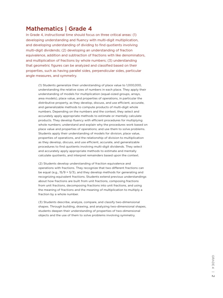 CCSSI Math Standards 4 | PDF | Fraction (Mathematics) | Division ...