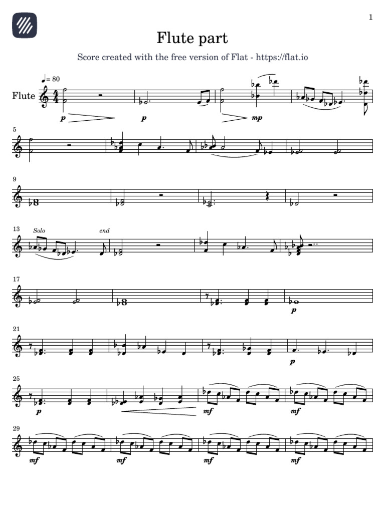 Flute Part | PDF