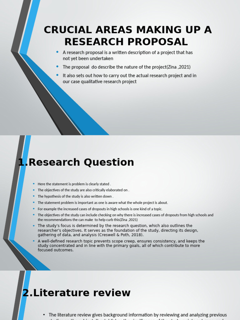 Crucial Areas Making Up A Research Proposal | PDF | Methodology ...