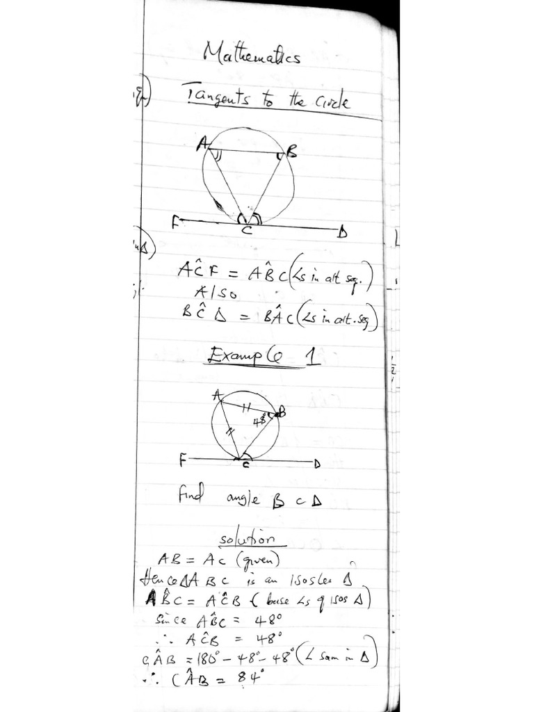Circle Geometry 5th Lesson | PDF