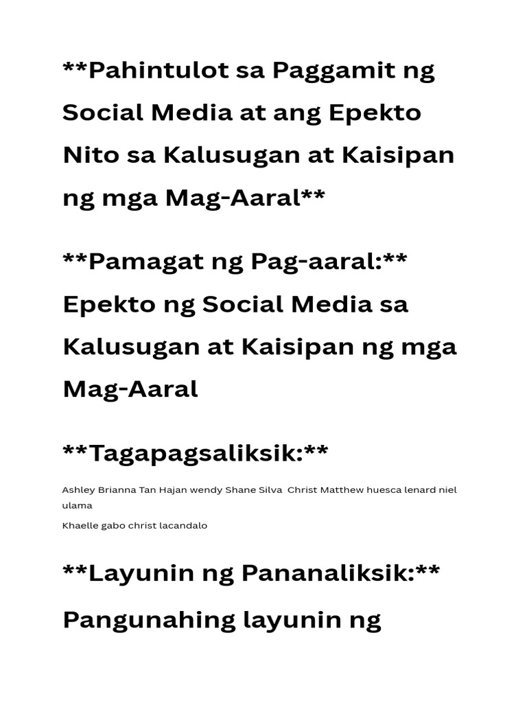 Pahintulot Sa Paggamit Ng Social Media at Ang Epekto Nito Sa Kalusugan at _20250320_231520_0000 ...