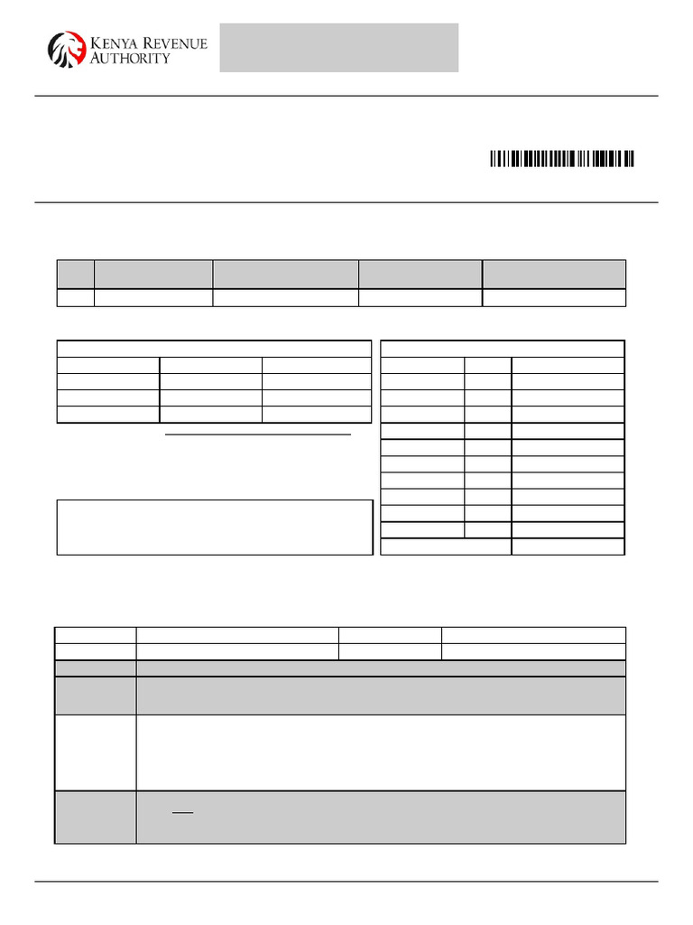 KRA Tax Payment Slip Instructions | PDF | Payments | Cheque
