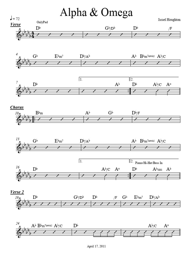 Alpha & Omega Sheet Music Guide | PDF