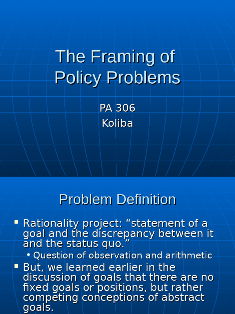 Defining Policy Problems Strategically | PDF | Policy | Framing (Social ...