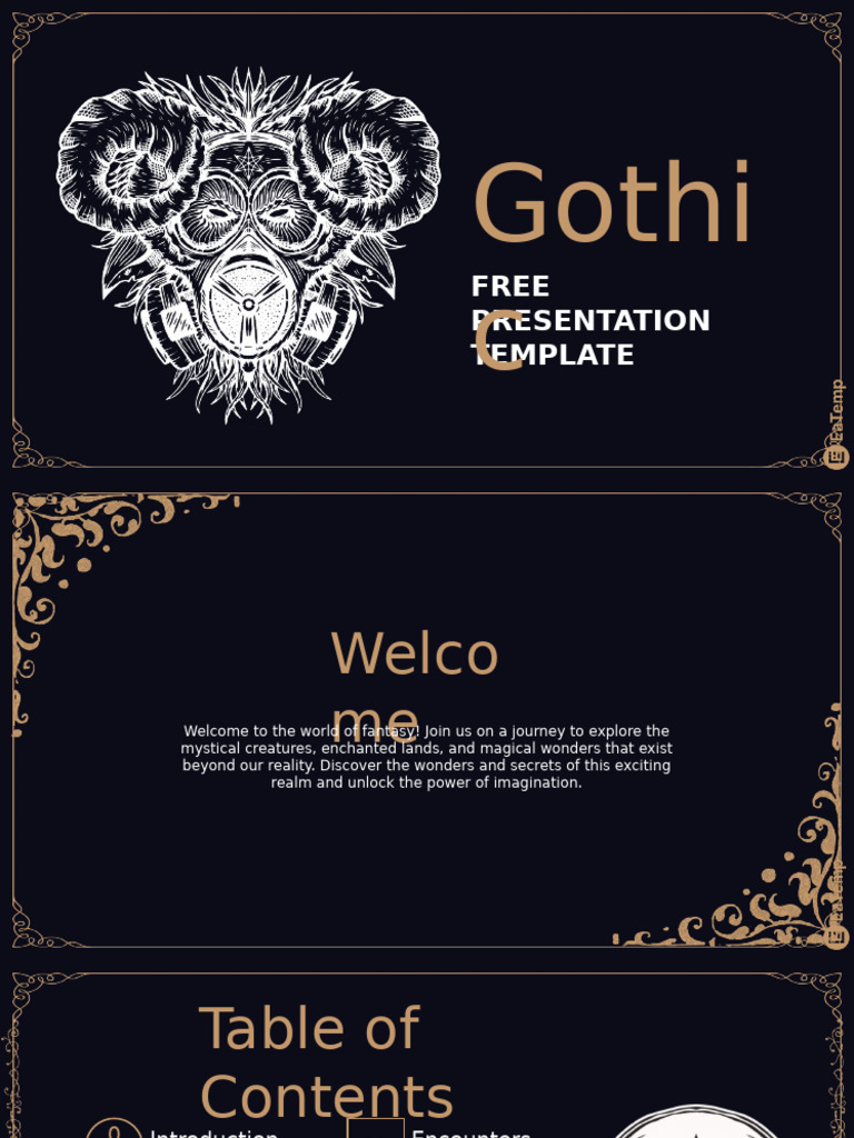 Gothic Fantasy Presentation Template | PDF | Fantasy