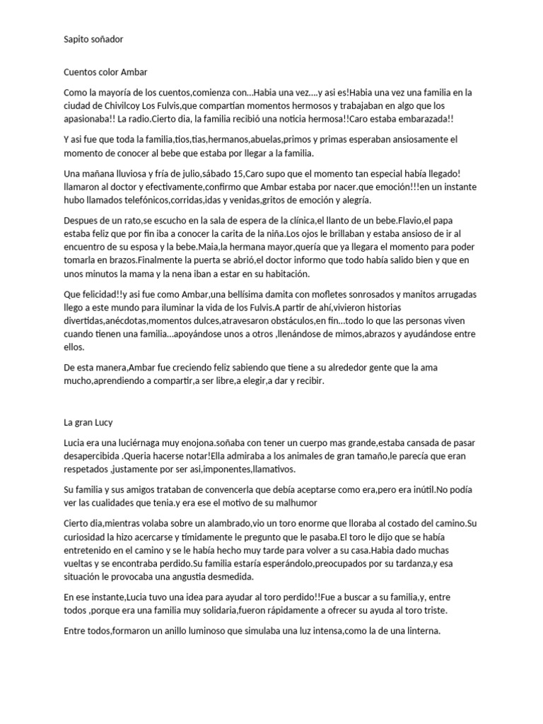 Cuentos color Ambar | PDF