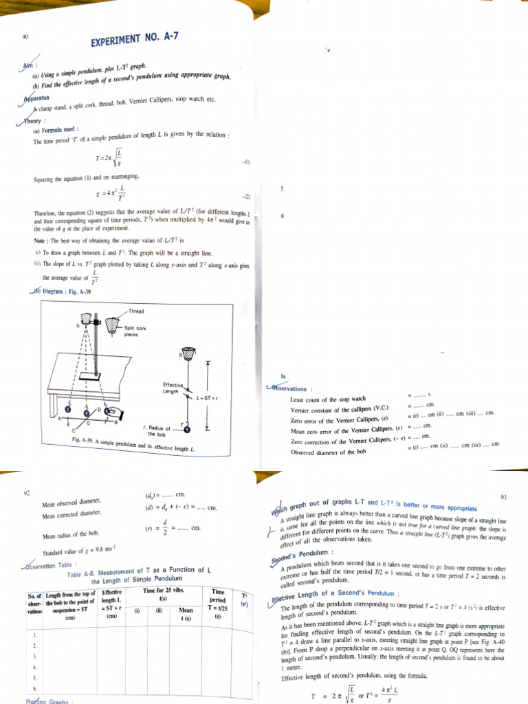 pendulum and friction experiment | PDF | Pendulum | Friction