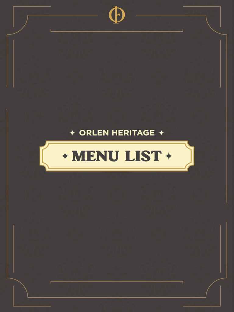 List Menu Orlen Heritage 2025 | PDF