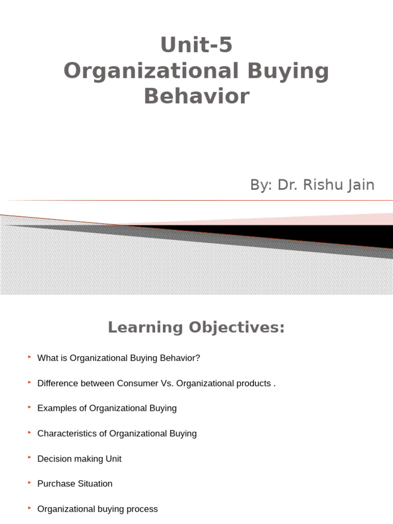 Unit 5 Organisation Behav | PDF | Goods | Behavior