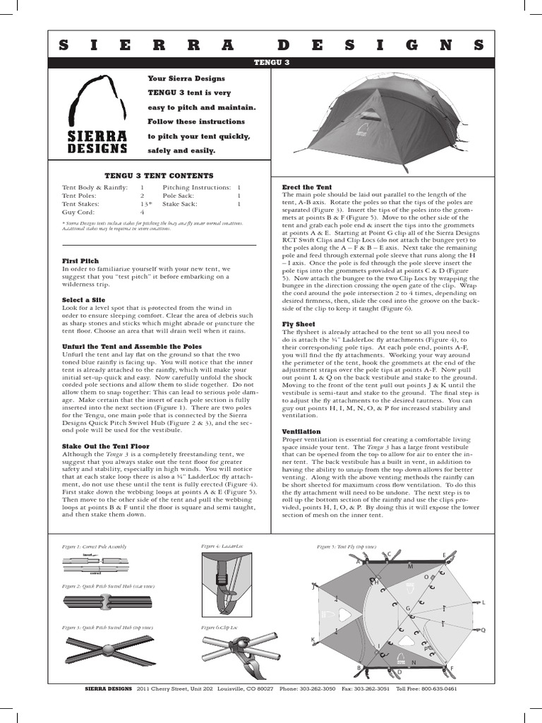 Tengu 3 Tent Pitching Instructions | PDF | Tent