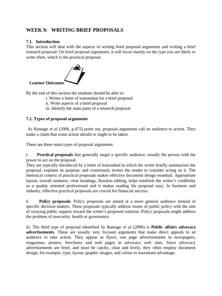 Writing Effective Brief Proposals | PDF | Policy