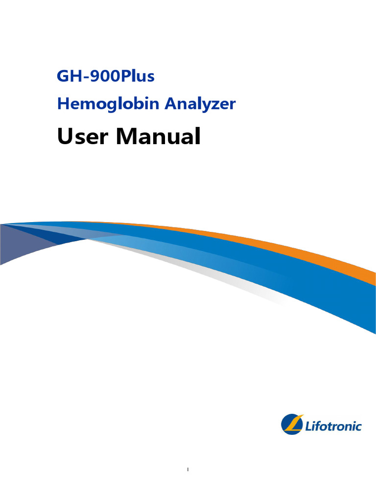GH 900plus User Manual 214022 | PDF | Glycated Hemoglobin | Chromatography