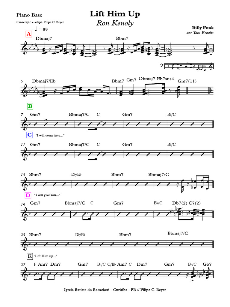 Lift Him Up REV2 PIANO BASE | PDF