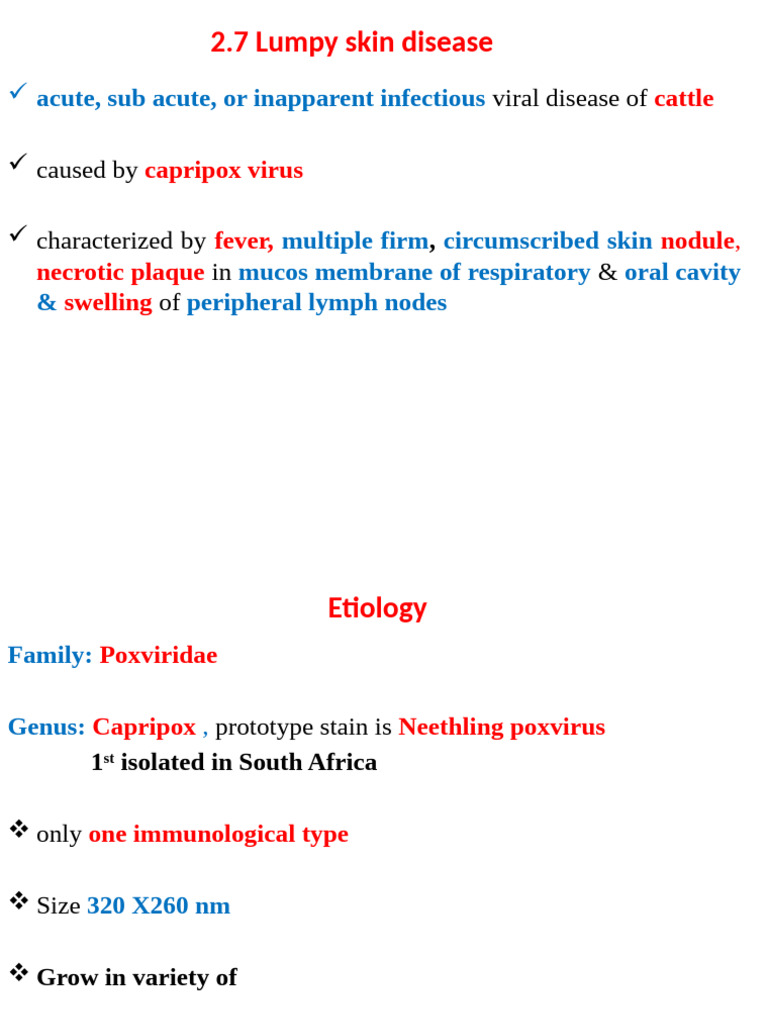 Lumpy Skin Disease in Cattle Overview | PDF | Diseases And Disorders ...