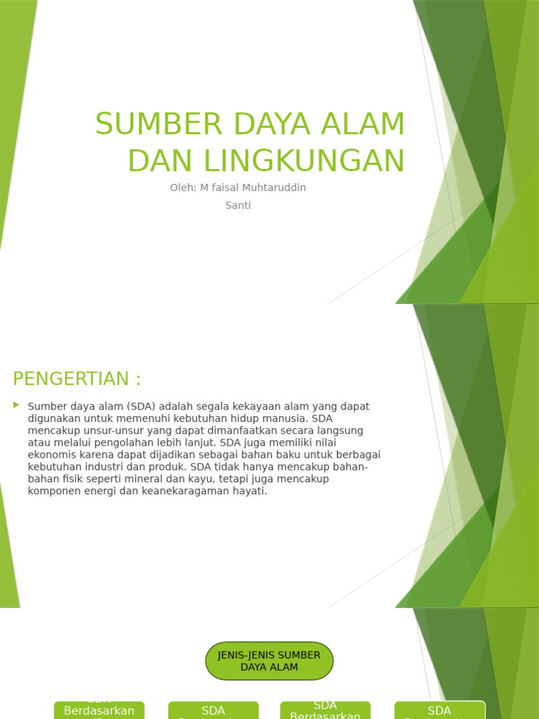 IAD Kel 7 (Sumber Daya Alam Dan Lingkungan) | PDF
