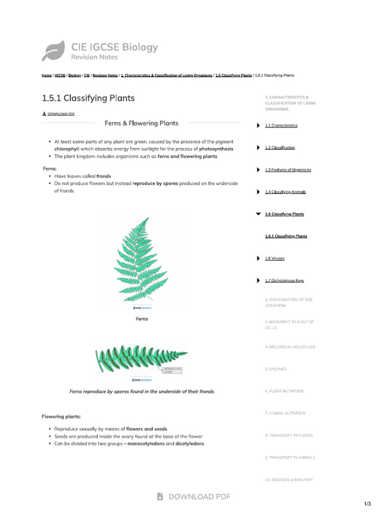 Classifying Plants (1.5.1) - CIE IGCSE Biology Revision Notes 2020 ...